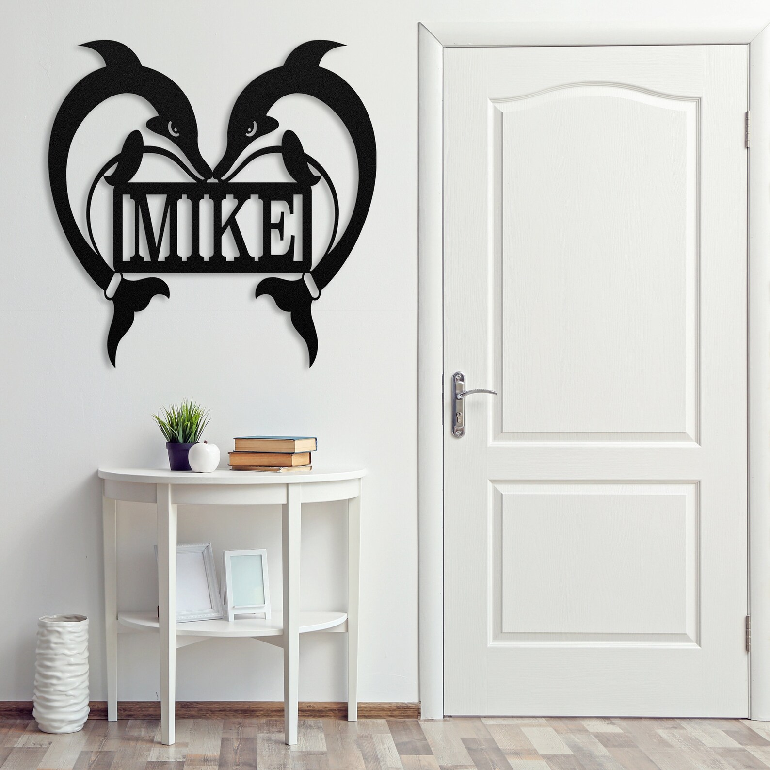 Personalized Metal Dolphin Sign, Dolphin Metal Art, Personalized Metal ...