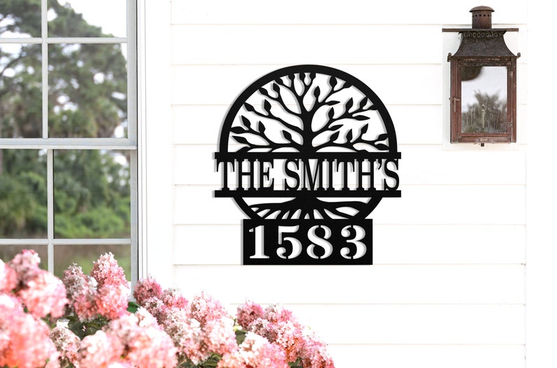 Tree of Life Address Sign, Personalized Address Plaque, Custom Address ...
