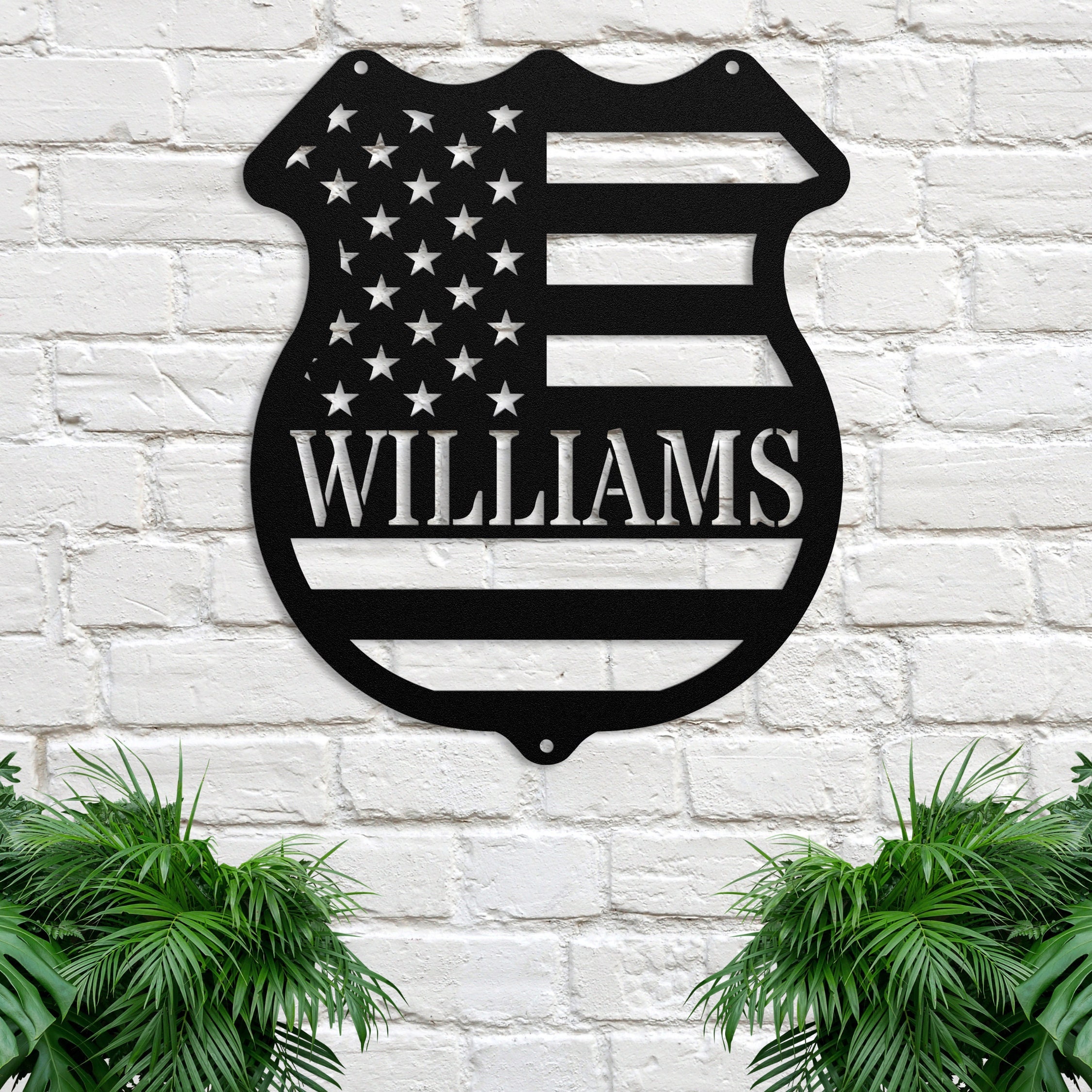 Personalized Police Metal Sign, Police Officer Wall Decor, Metal Wall ...