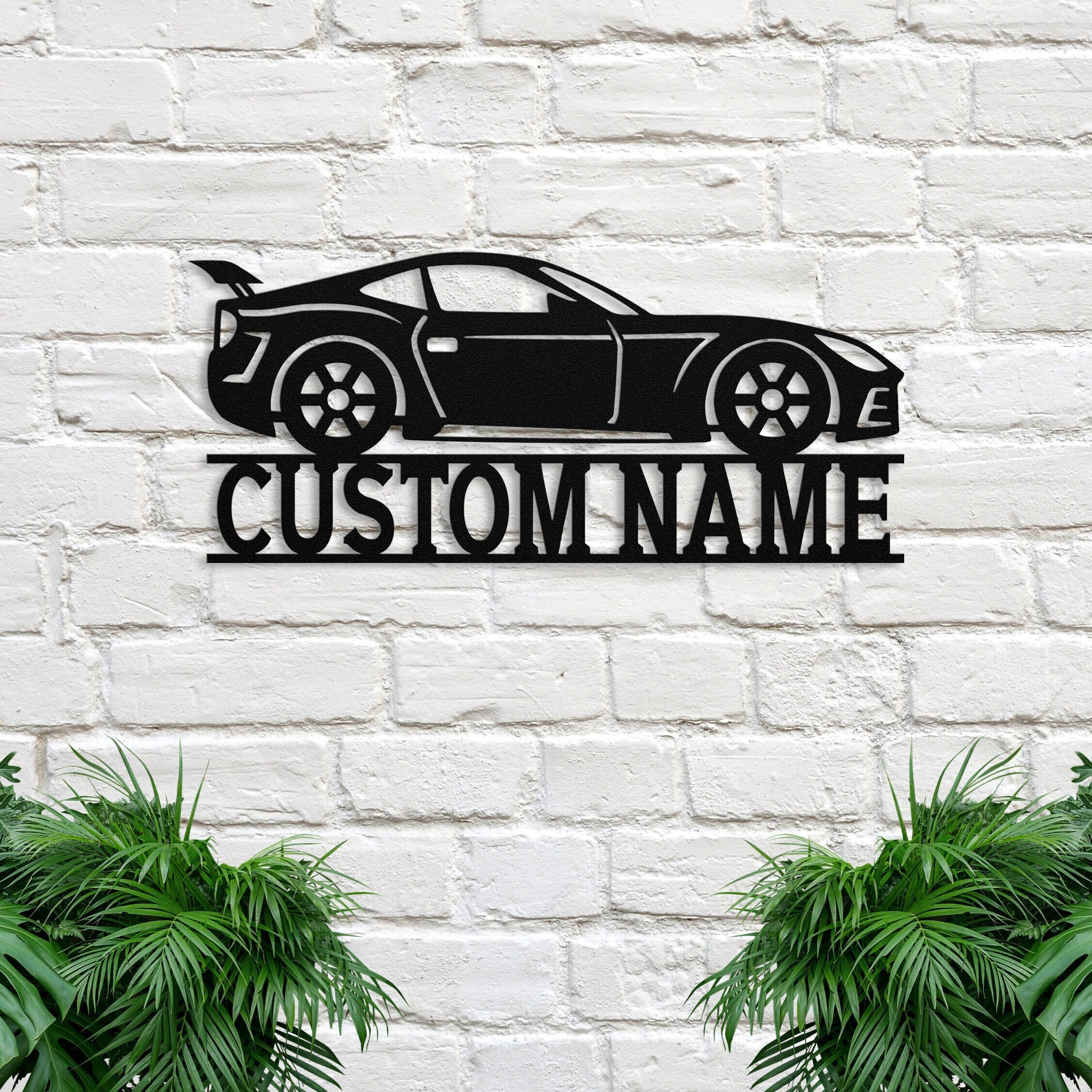 Personalized Metal Car Sign, Race Car Custom Name Sign, Car Sign for ...