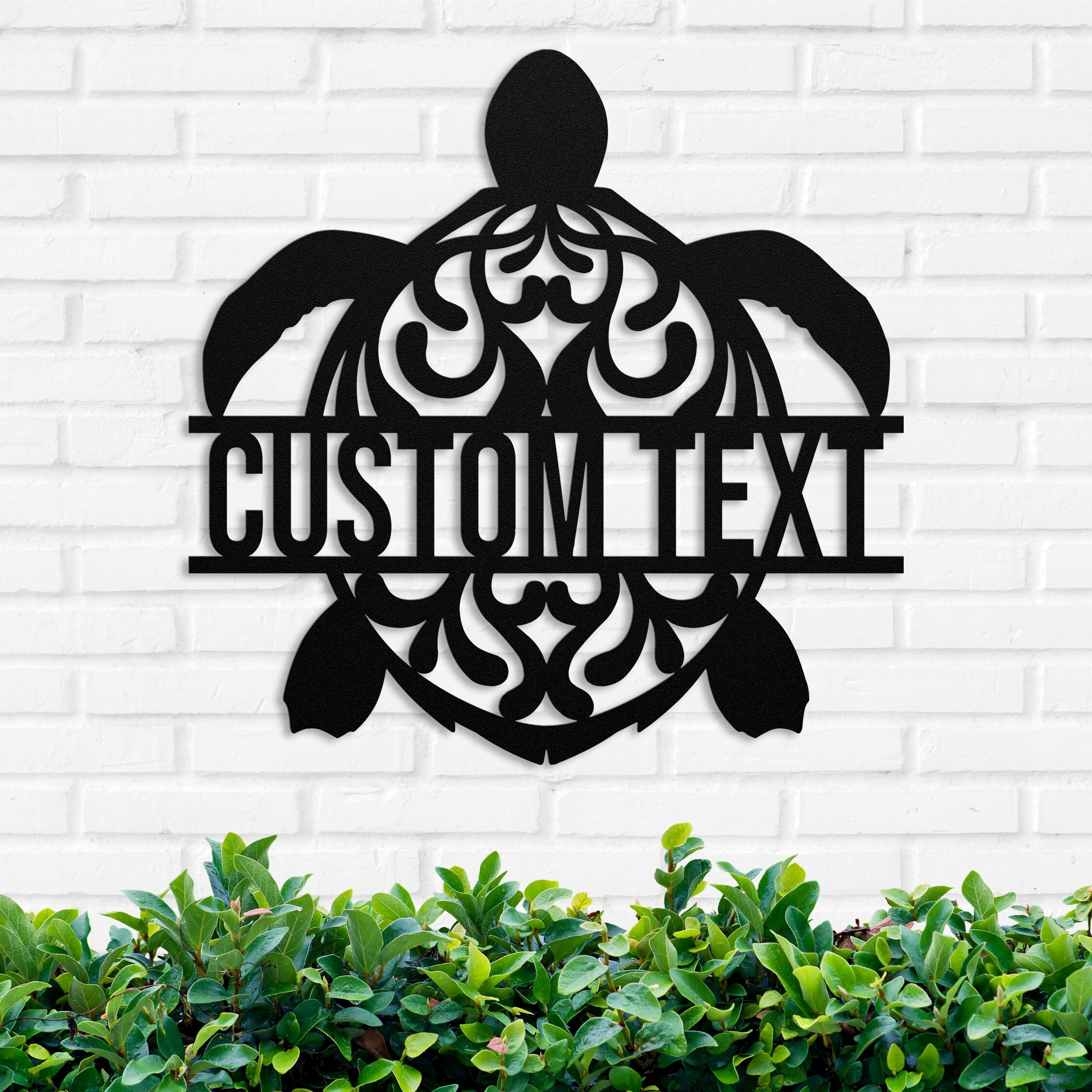 Turtle Name Sign, Personalized Sea Turtle Monogram Sign, Custom Beach ...