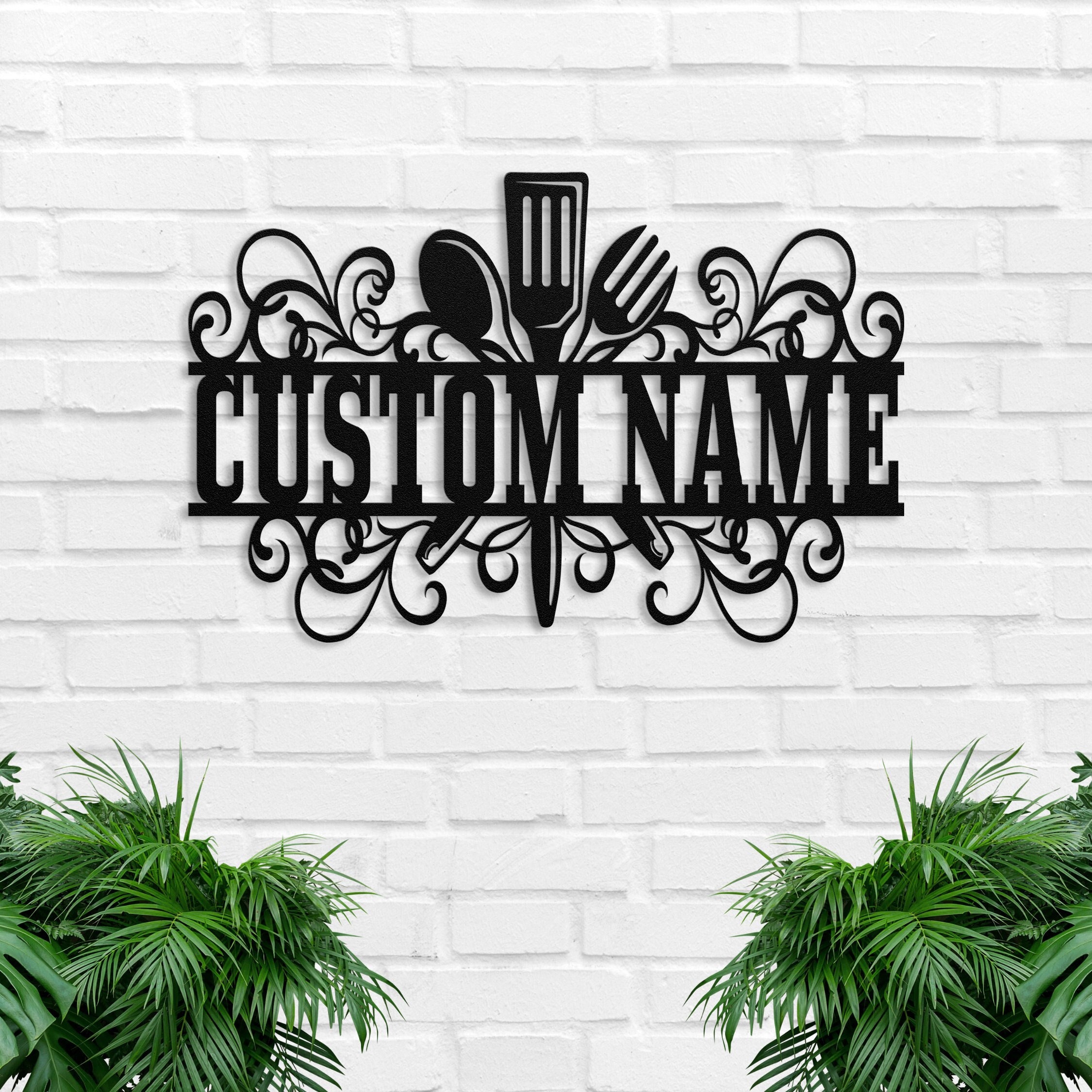 Personalized Metal Sign for Kitchen, Custom Kitchen Metal Sign, Kitchen ...