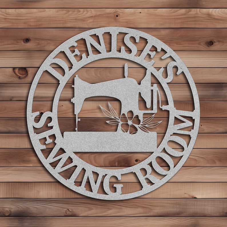 Personalized Sewing Metal Sign, Custom Metal Sewing Machine Sign ...