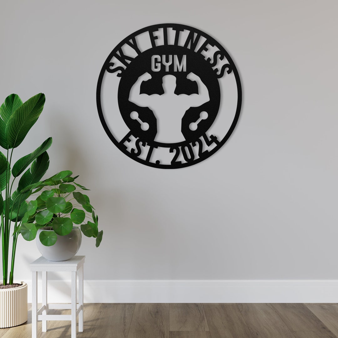 Personalized Home Gym Sign, Metal Gym Sign, Home Gym Decor, Fitness ...