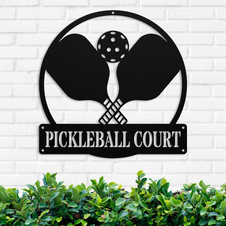 Personalized Pickleball Metal Wall Art, Custom Pickleball Paddle Sign ...