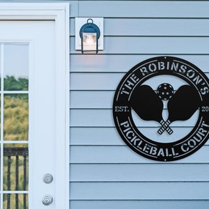 Personalized Pickleball Metal Wall Art, Custom Pickleball Paddle Sign ...