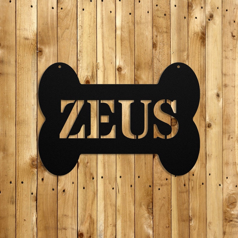 Dog Bone Sign With Name, Metal Dog Bone Name Sign, Dog Bone Name Plate ...