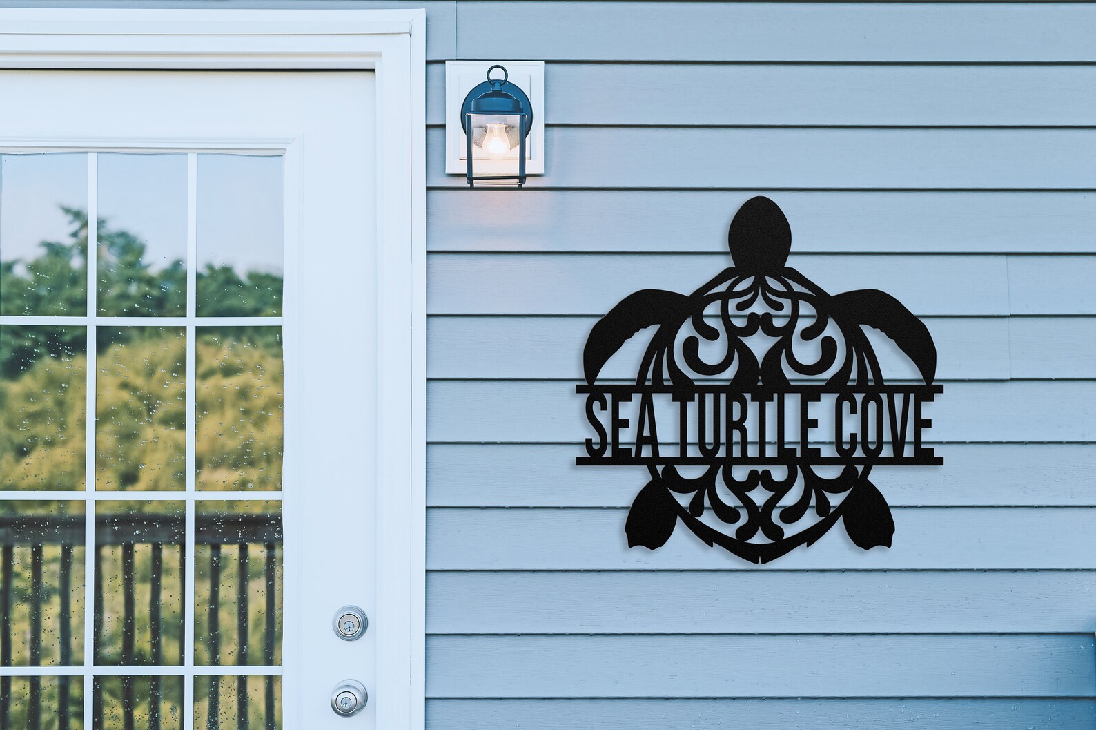 Turtle Name Sign, Personalized Sea Turtle Monogram Sign, Custom Beach ...