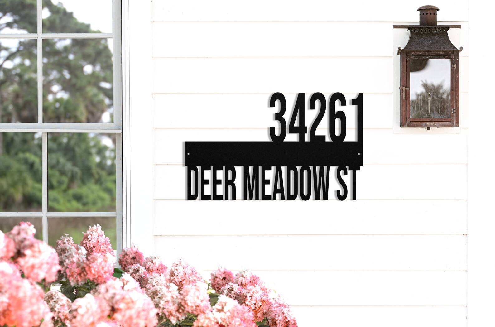 Metal House Address Sign, Modern Metal House Address Sign, Address ...