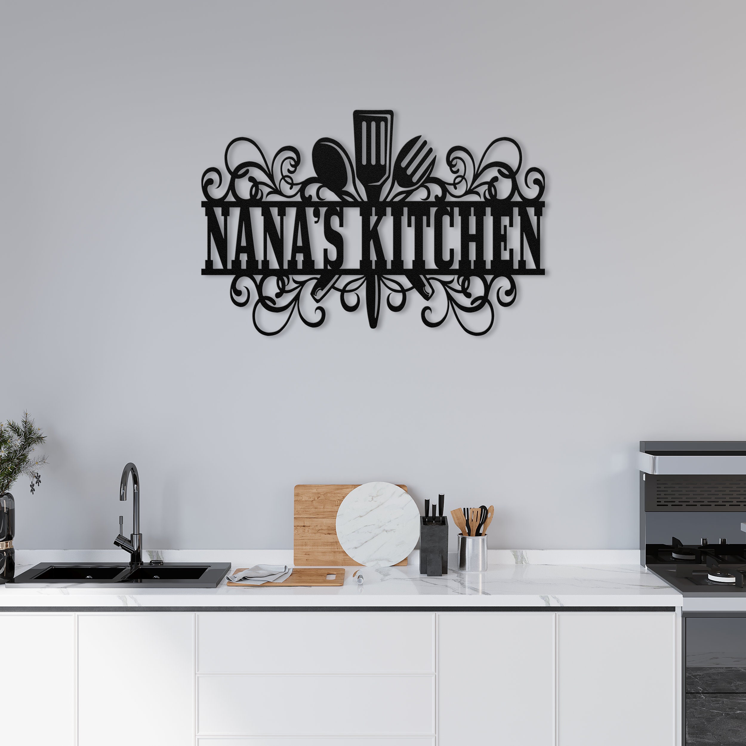 Personalized Metal Sign for Kitchen, Custom Kitchen Metal Sign, Kitchen ...