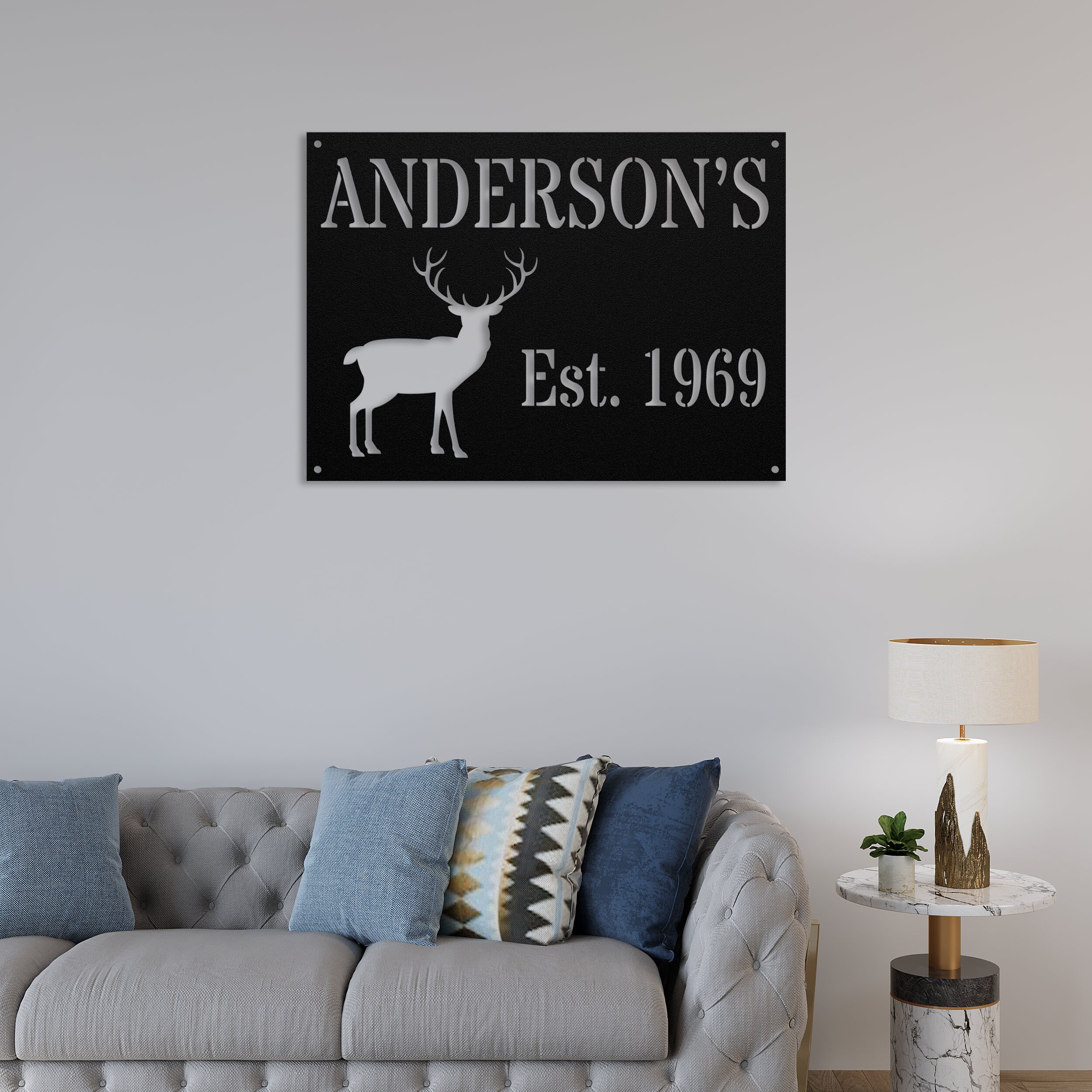 Personalized Metal Cabin Sign, Lodge Decor, Cabin Decor, Established ...
