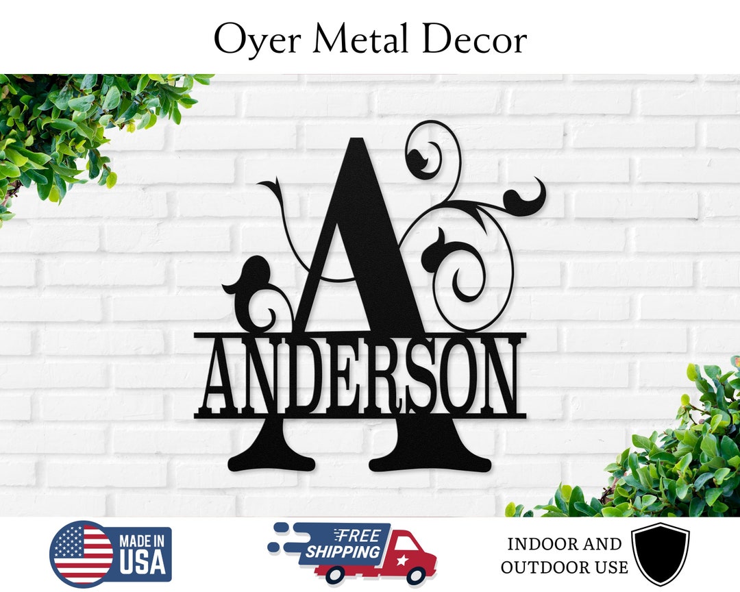 Personalized Family Name Metal Sign, Custom Wedding Gift, Custom ...
