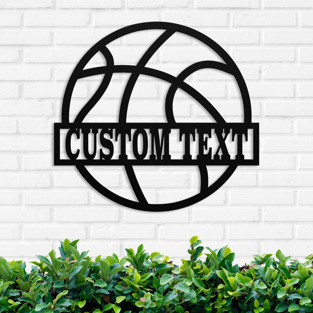 Personalized Basketball Metal Wall Art, Custom Basketball Metal Sign ...