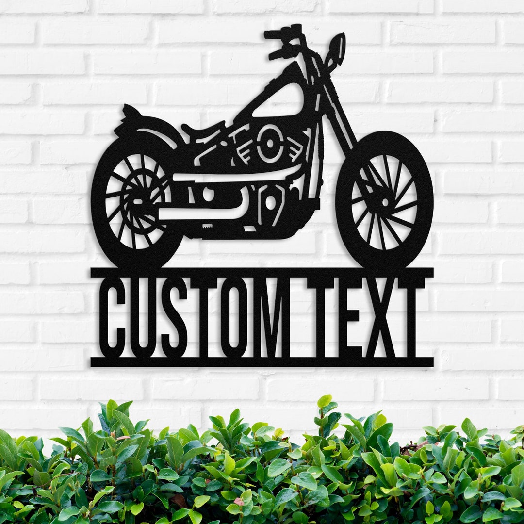 Custom Motorcycle Metal Sign, Personalized Metal Motorcycle Sign ...