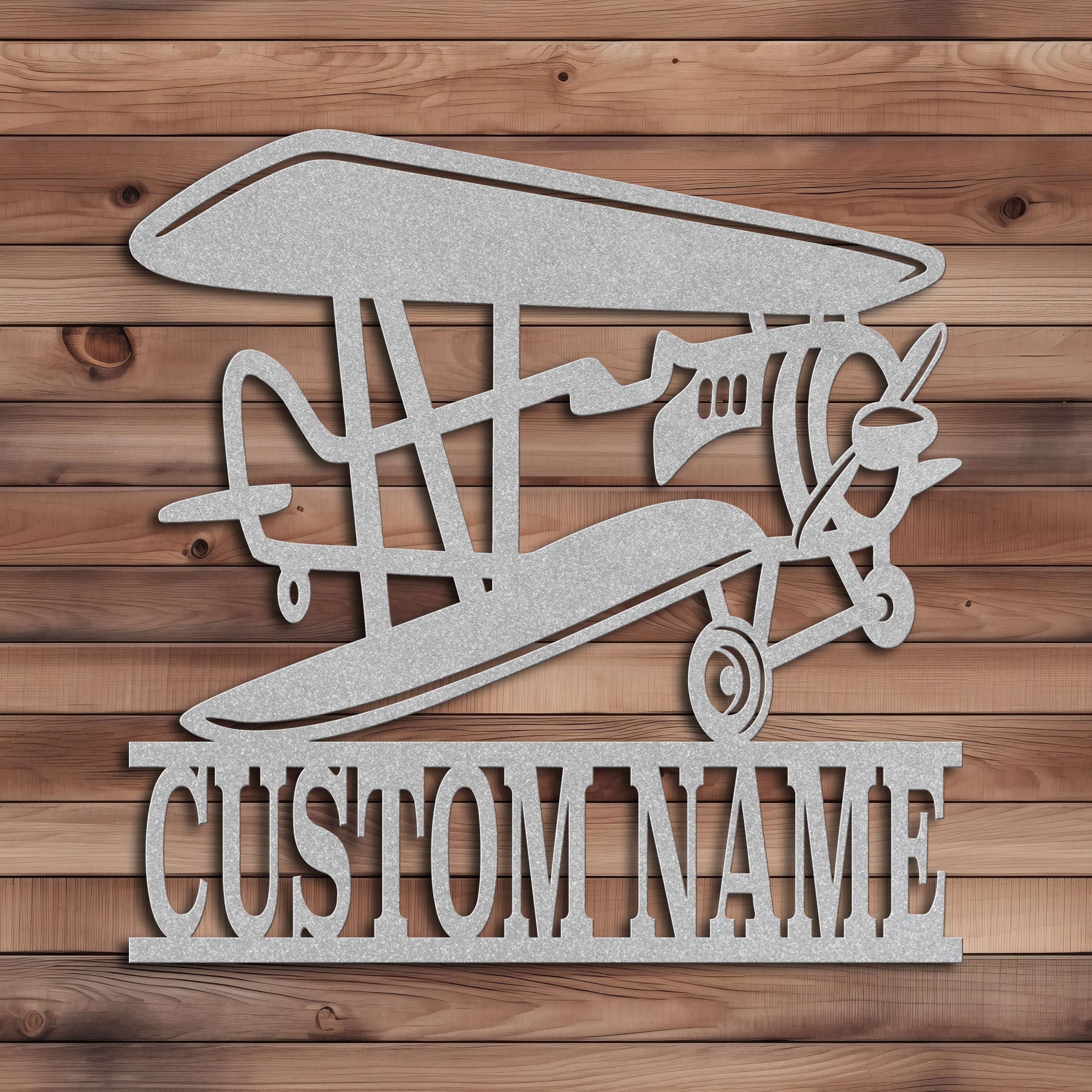 Custom Propeller Plane Metal Sign, Personalized Airplane Hangar Sign ...