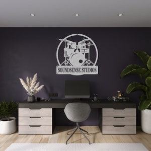 Custom Drummer Metal Wall Art, Personalized Drummer Name Sign, Drummer ...