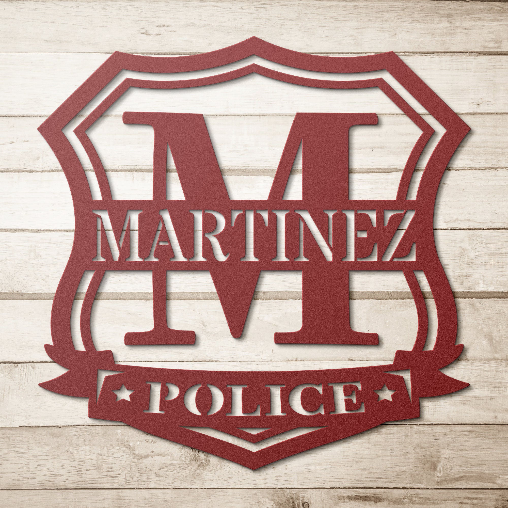 Personalized Police Badge Metal Sign, Metal Wall Art, Police Officer ...