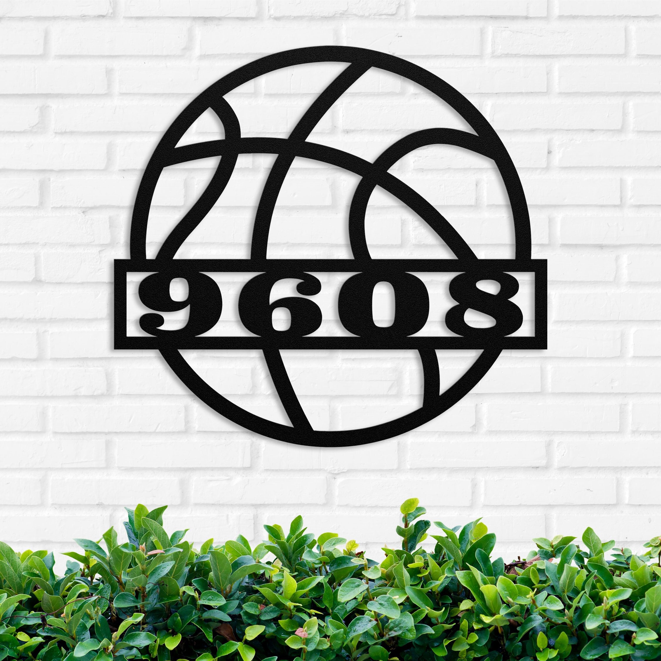 Personalized Basketball Metal House Numbers Sign, Player Name Address ...