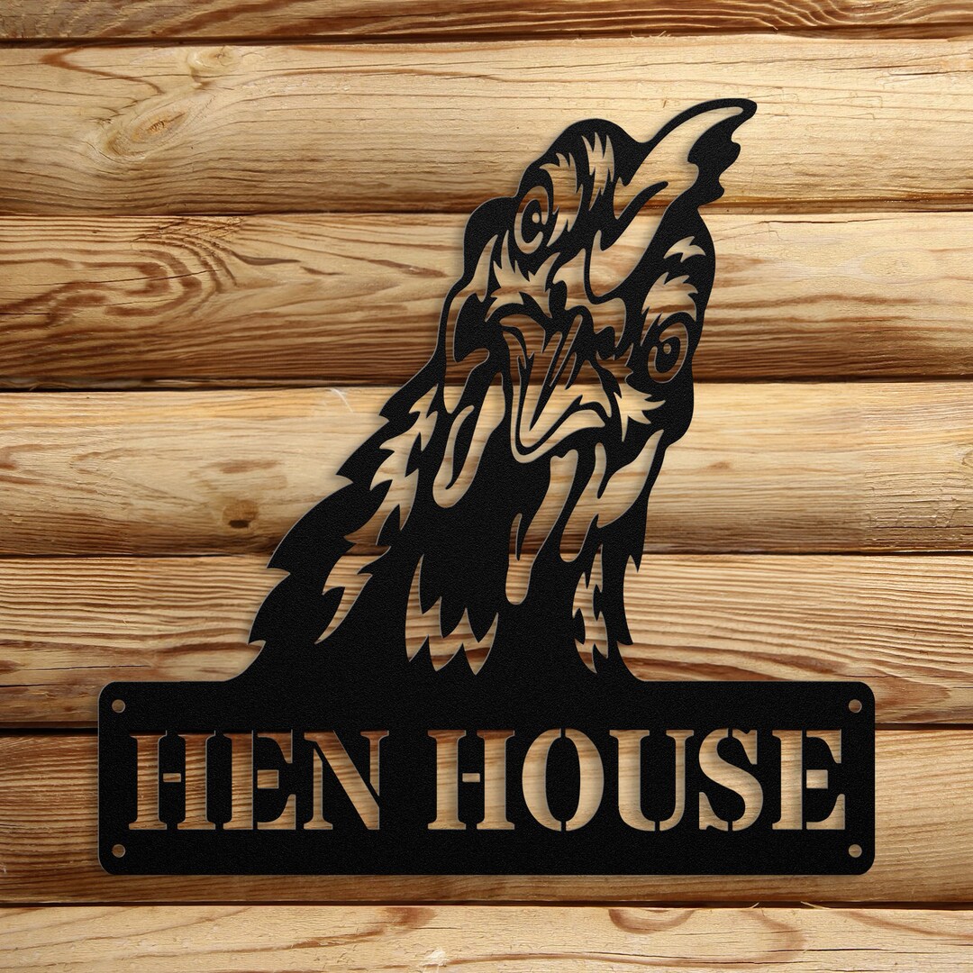 Personalized Hen House Metal Sign, Chicken Coop Sign, Custom Metal Sign ...