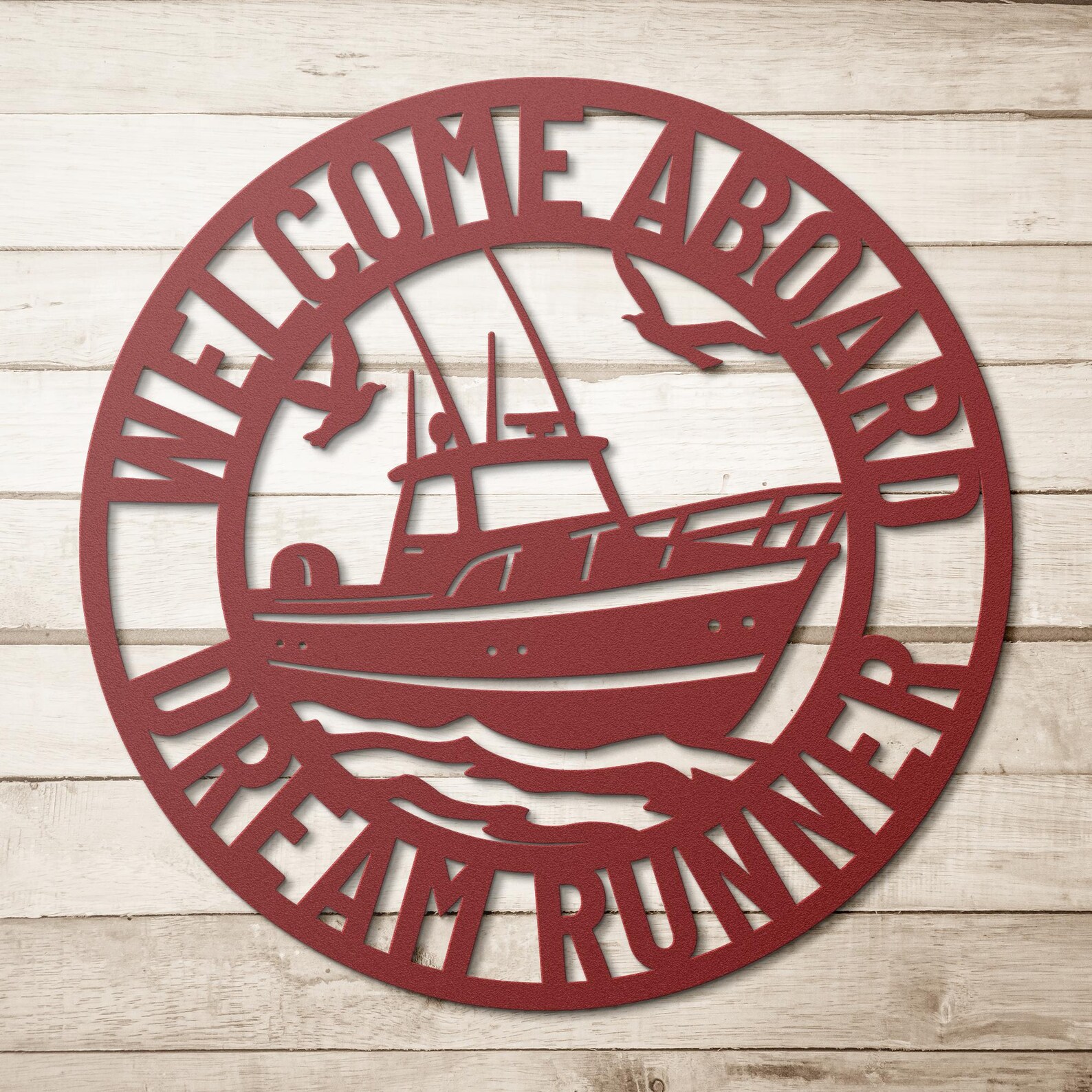 Personalized Fishing Boat Metal Sign, Custom Fisherman Sign Gift, Gift ...