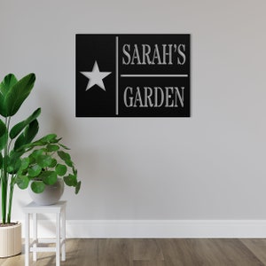 Custom Metal Texas Flag Name Sign, Personalized Texas Metal Sign, Last ...