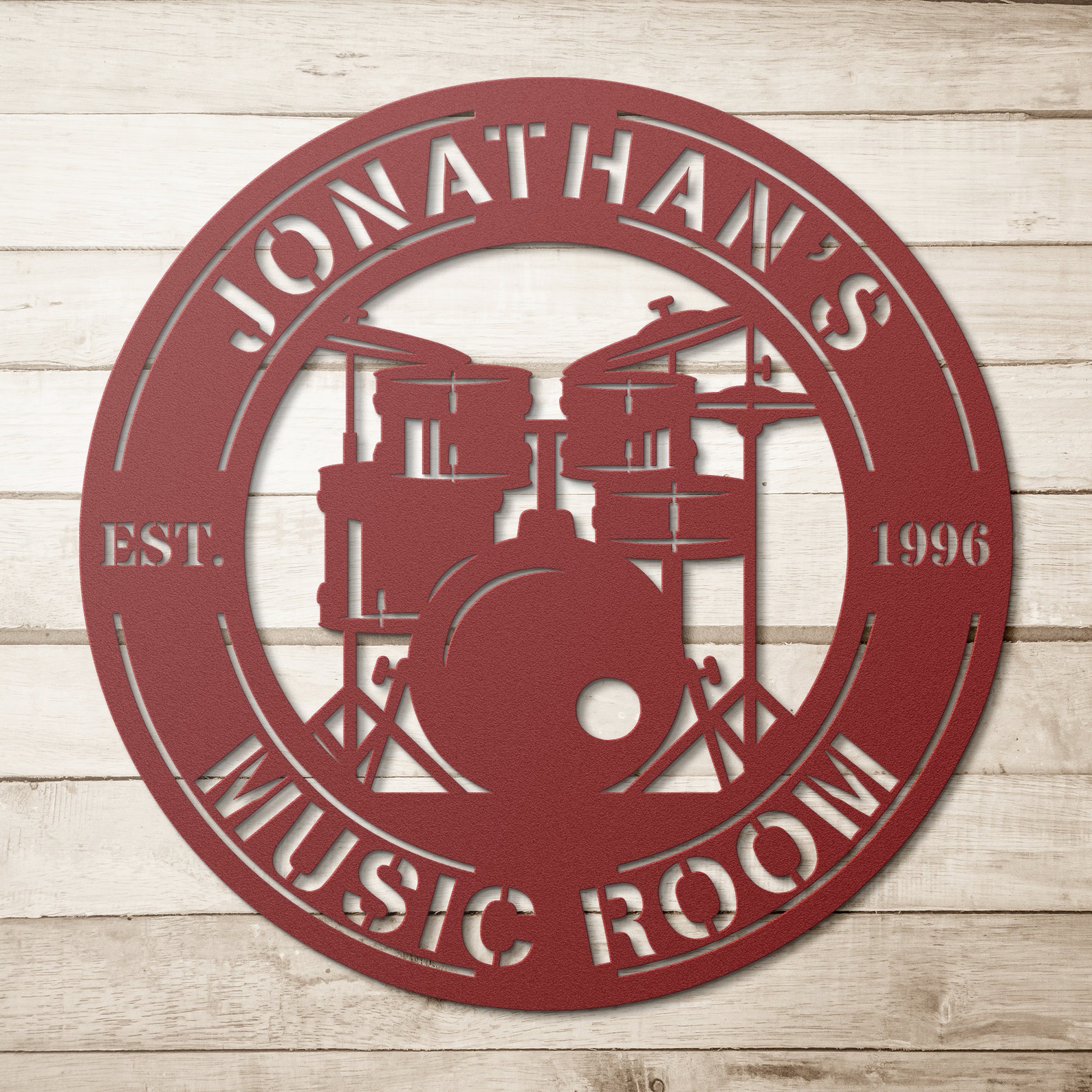 Personalized Drummer Name Metal Sign, Custom Drummer Wall Art, Custom ...