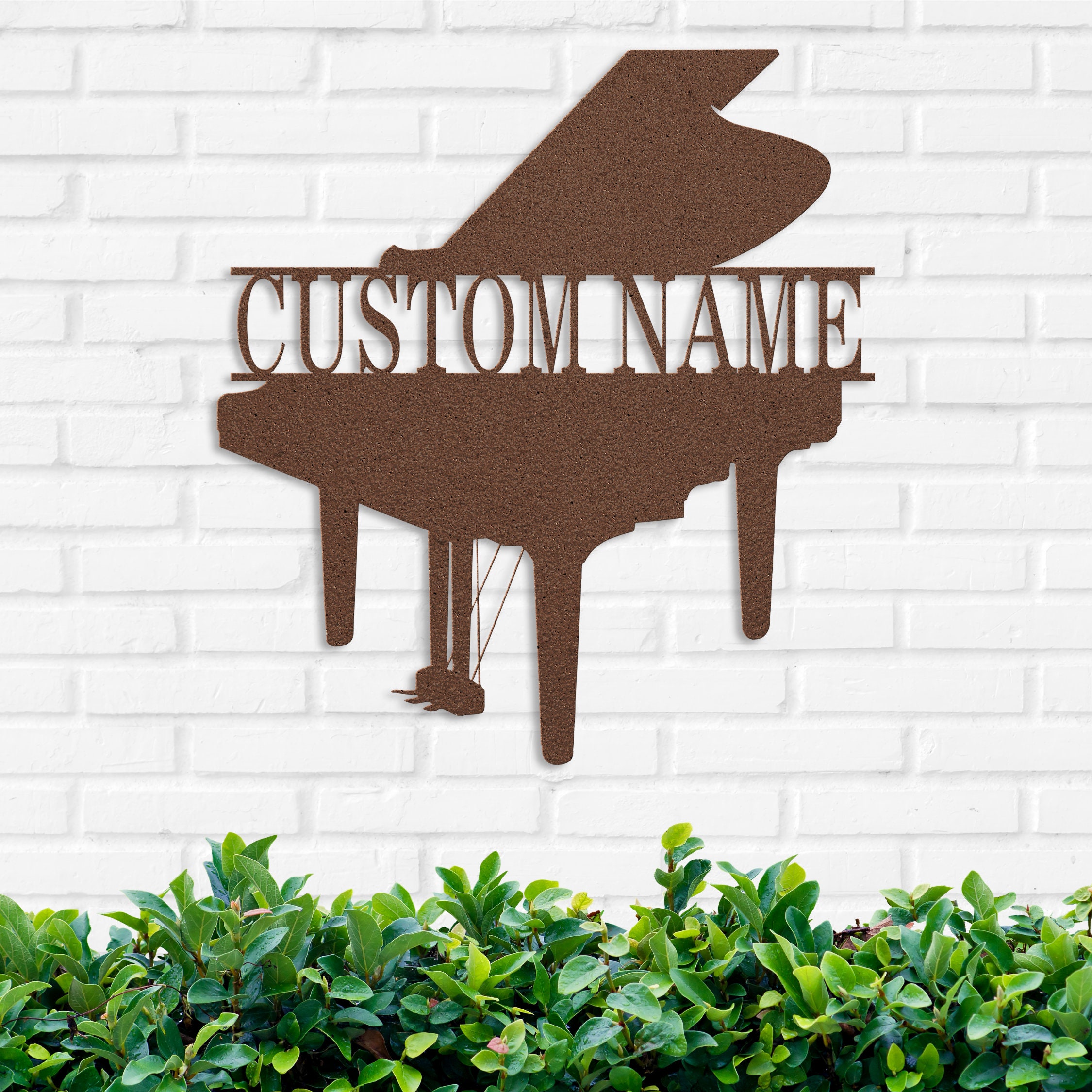 Personalized Grand Piano Metal Monogram, Custom Piano Music Metal Sign ...