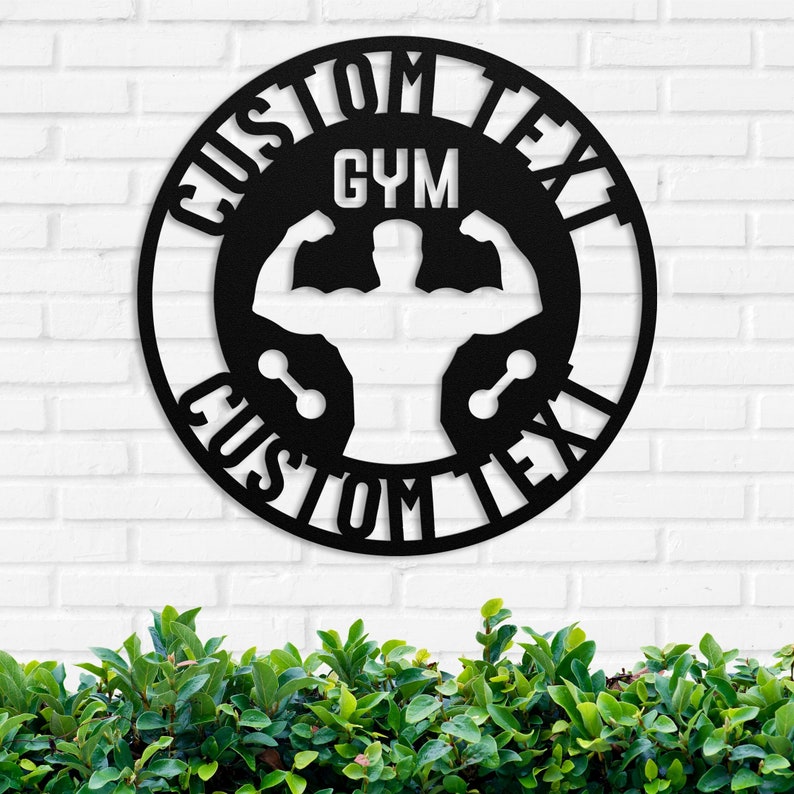 Metal Gym Sign, Personalized Home Gym Sign, Home Gym Decor, Custom ...