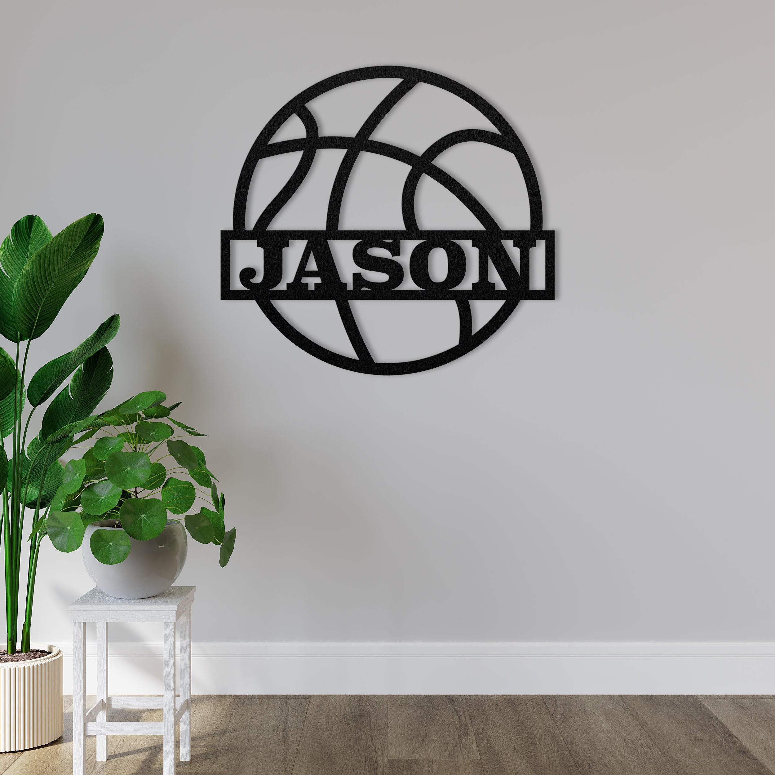 Personalized Basketball Metal Wall Art, Custom Basketball Metal Sign ...