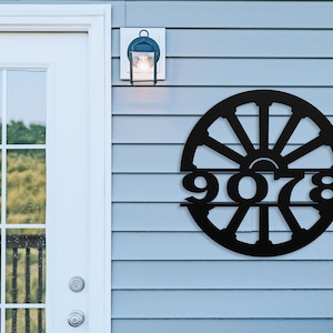 Personalized Wagon Wheel Sign, Custom Metal Monogram, Family Name Sign ...