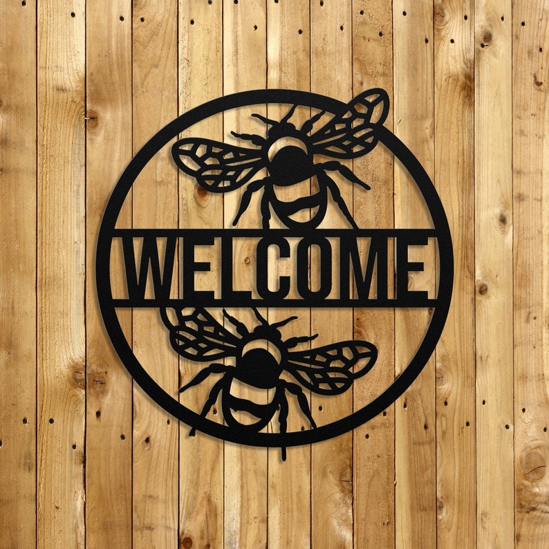 Personalized Honey Bee Sign, Custom Metal Bee Decor, Beekeeper Gift ...