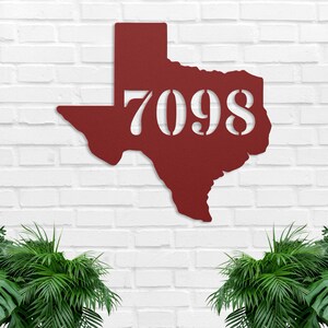 Personalized Texas Metal Address Sign, Custom Metal Sign, Outdoor Porch ...