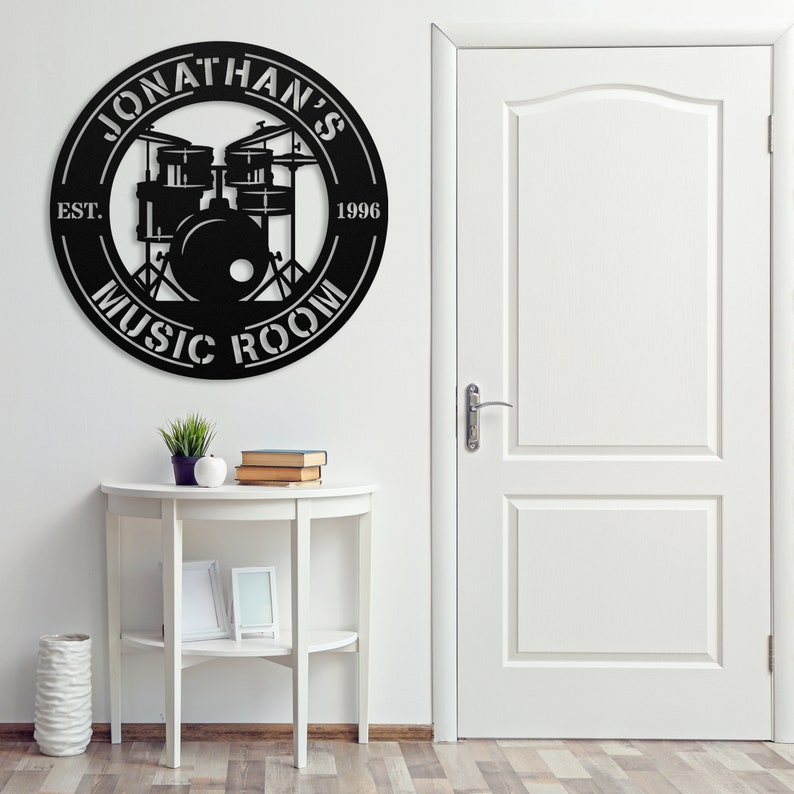 Personalized Drummer Name Metal Sign, Custom Drummer Wall Art, Custom ...