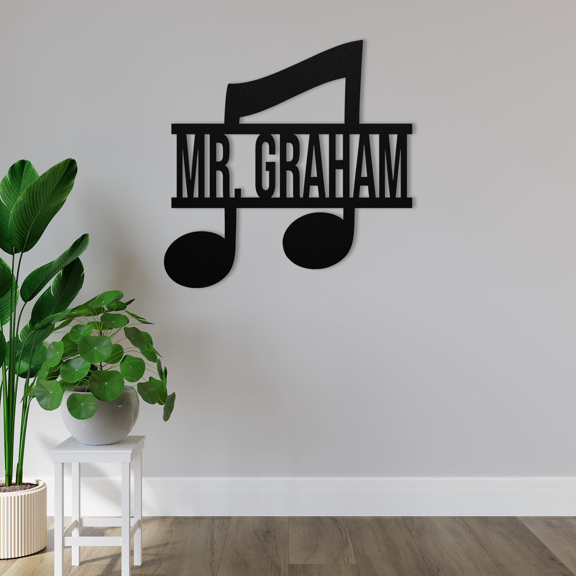 Personalized Music Notes Monogram, Music Teacher Gift, Custom Family ...