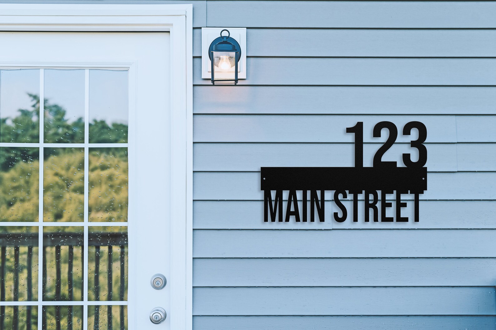 Metal House Address Sign, Modern Metal House Address Sign, Address ...