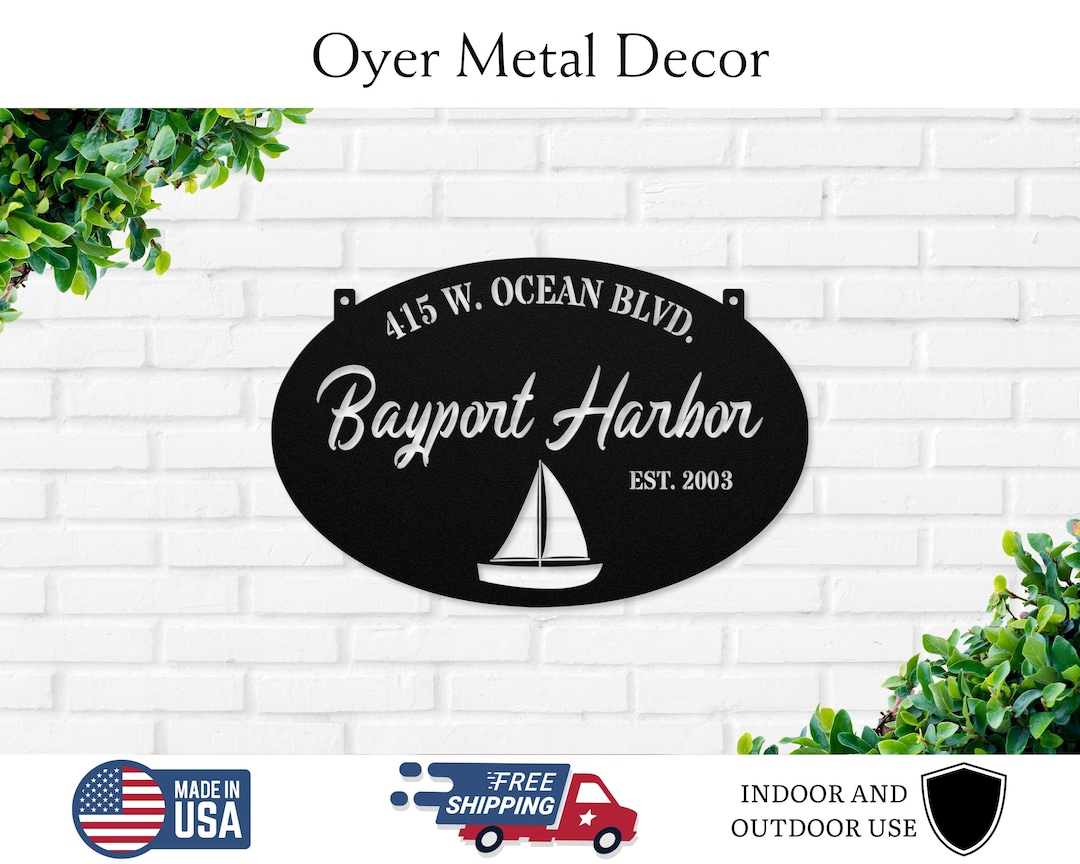 Personalized Metal Sail Boat Metal Sign, Sailing Custom Metal Sign ...
