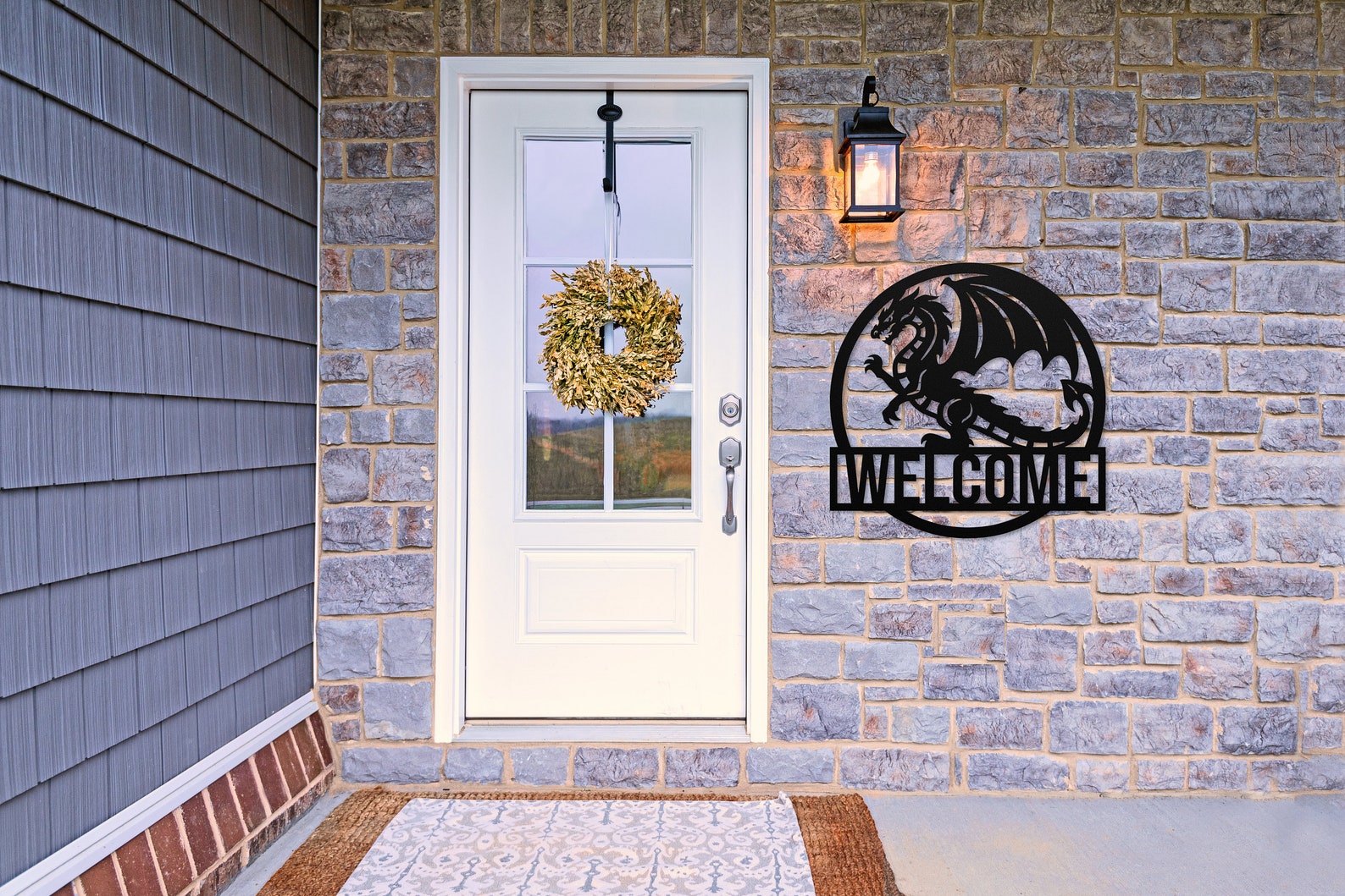 Personalized Dragon Monogram Sign, Custom Dragon Metal Art ...