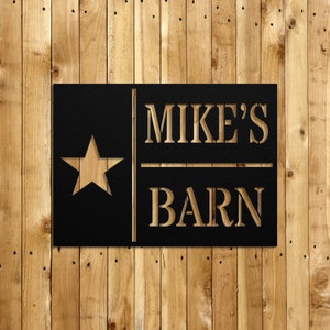 Custom Metal Texas Flag Name Sign, Personalized Texas Metal Sign, Last ...