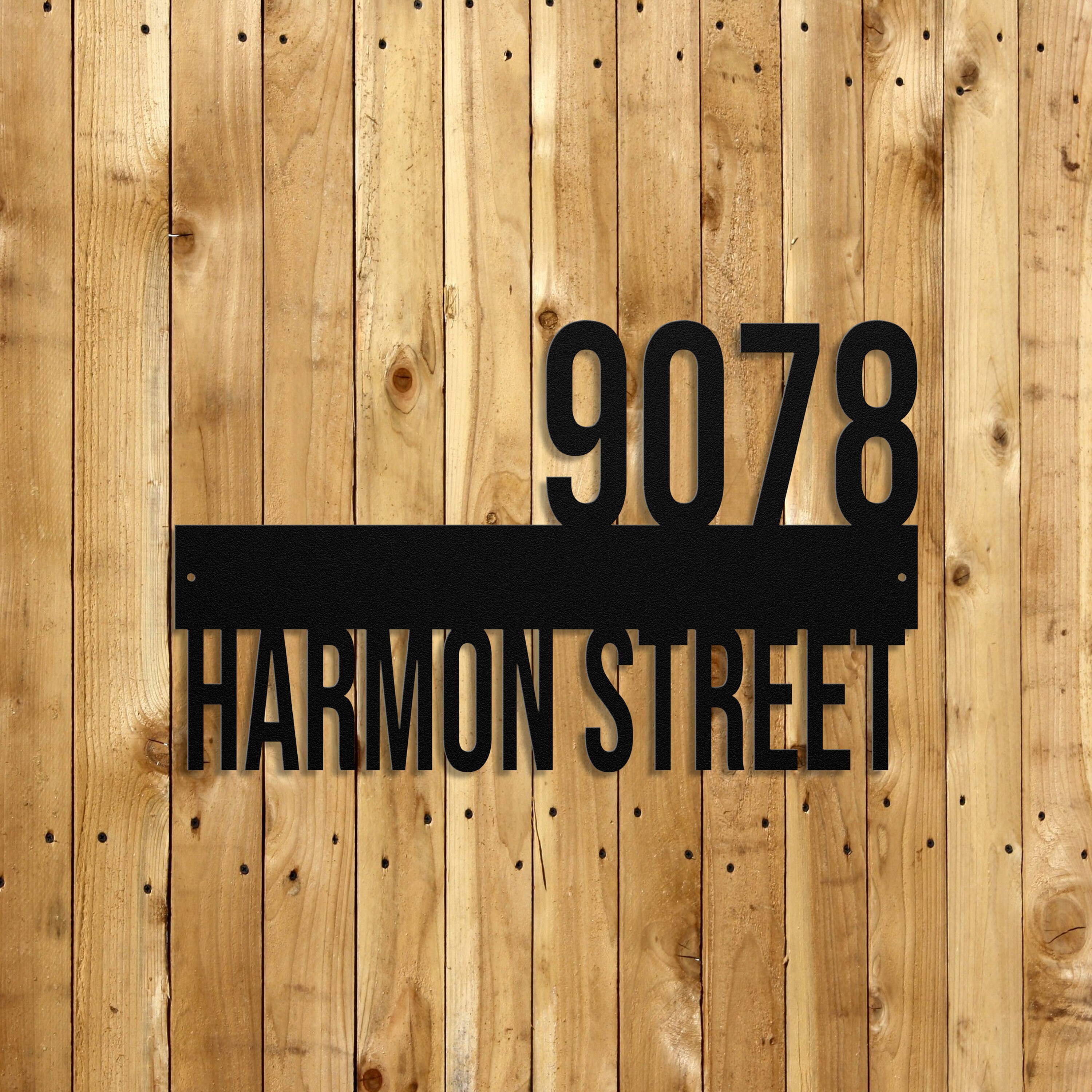 Metal House Address Sign, Modern Metal House Address Sign, Address ...