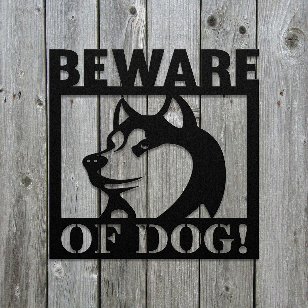 Beware of Dog Metal Sign, Dog Caution Sign, Gate Sign, Dog Lover Gift ...