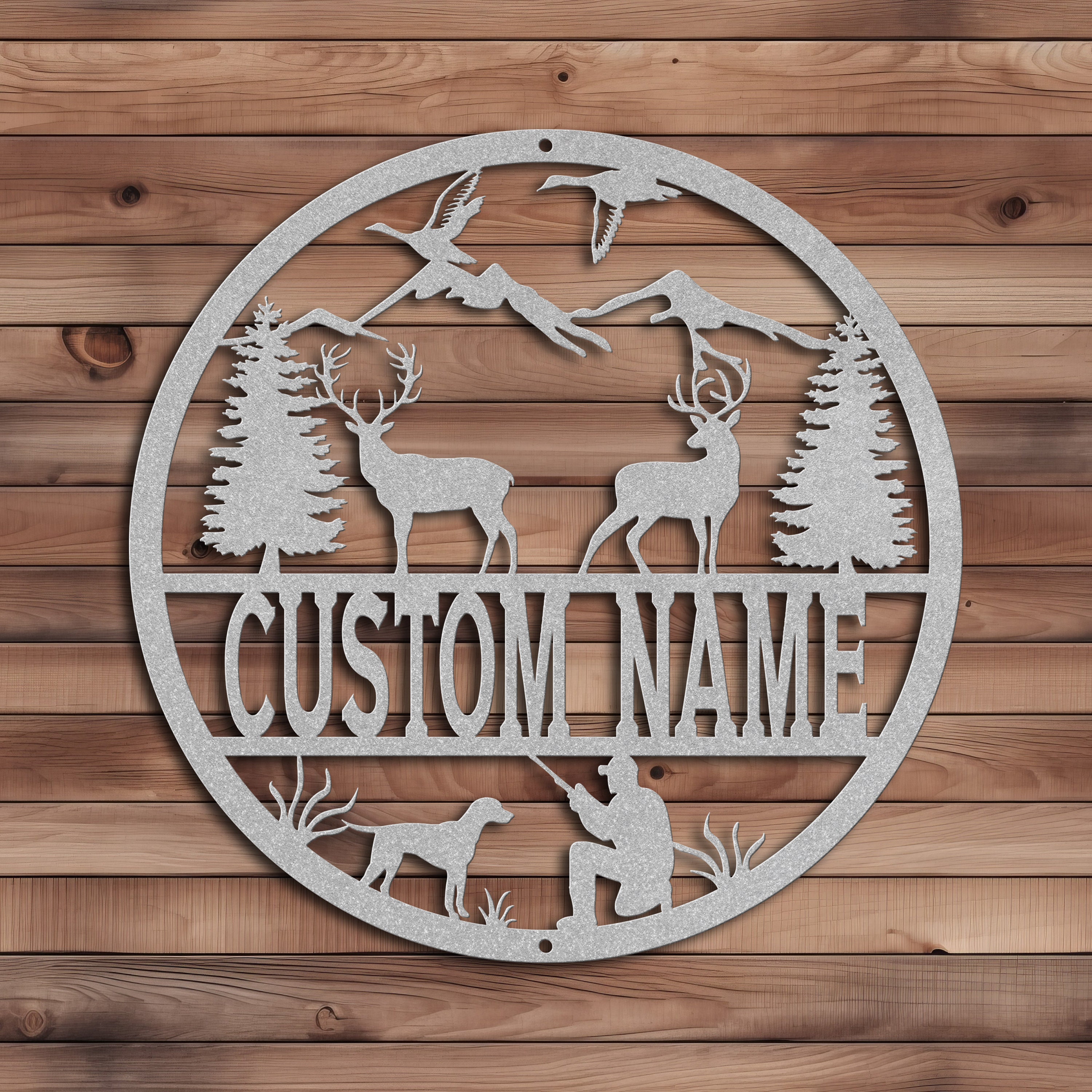 Personalized Metal Cabin Outdoor Hunter Sign, Custom Hunting Sign ...