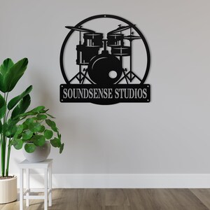 Custom Drummer Metal Wall Art, Personalized Drummer Name Sign, Drummer ...