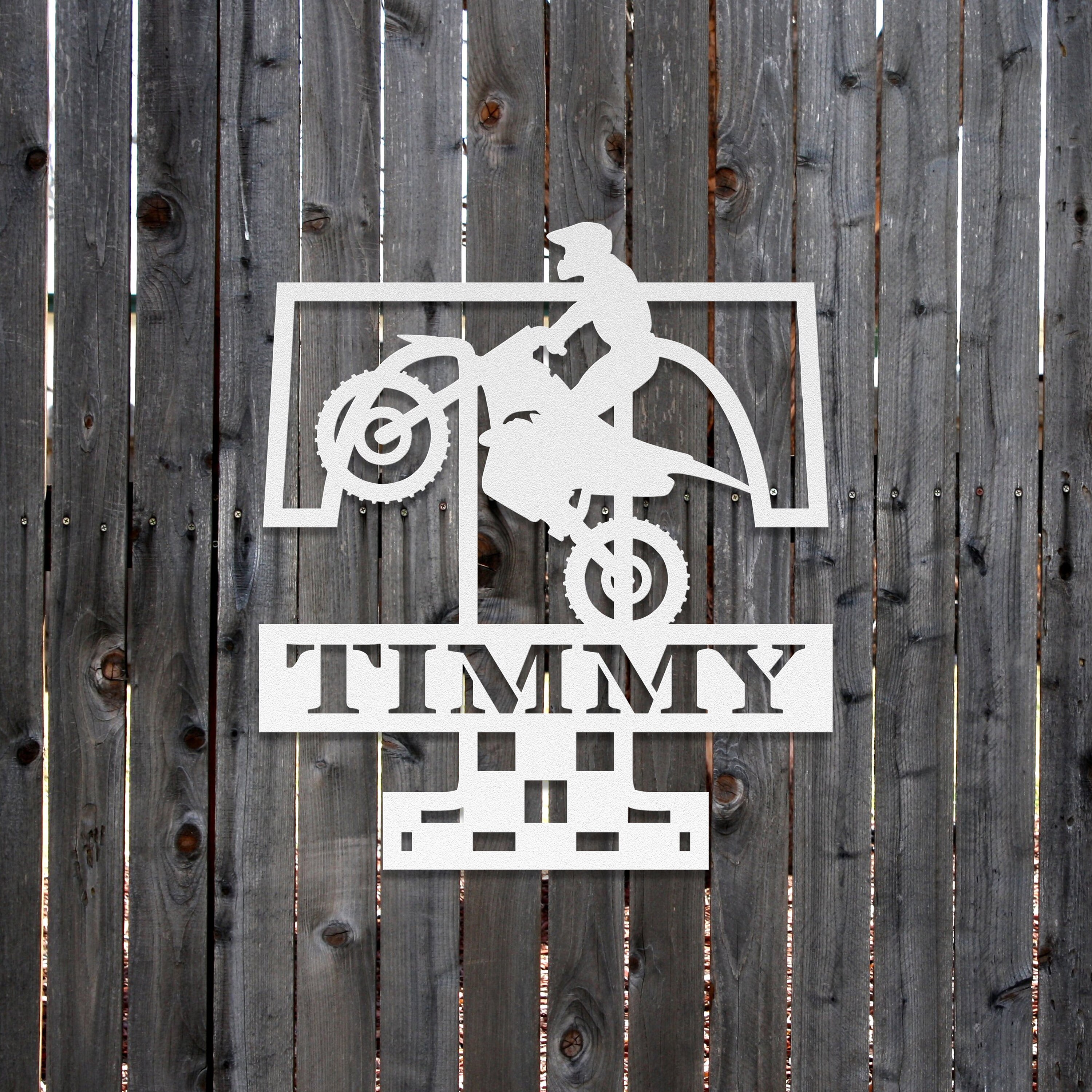 Custom Name Motocross Metal Monogram Sign Motorcycle Family - Etsy
