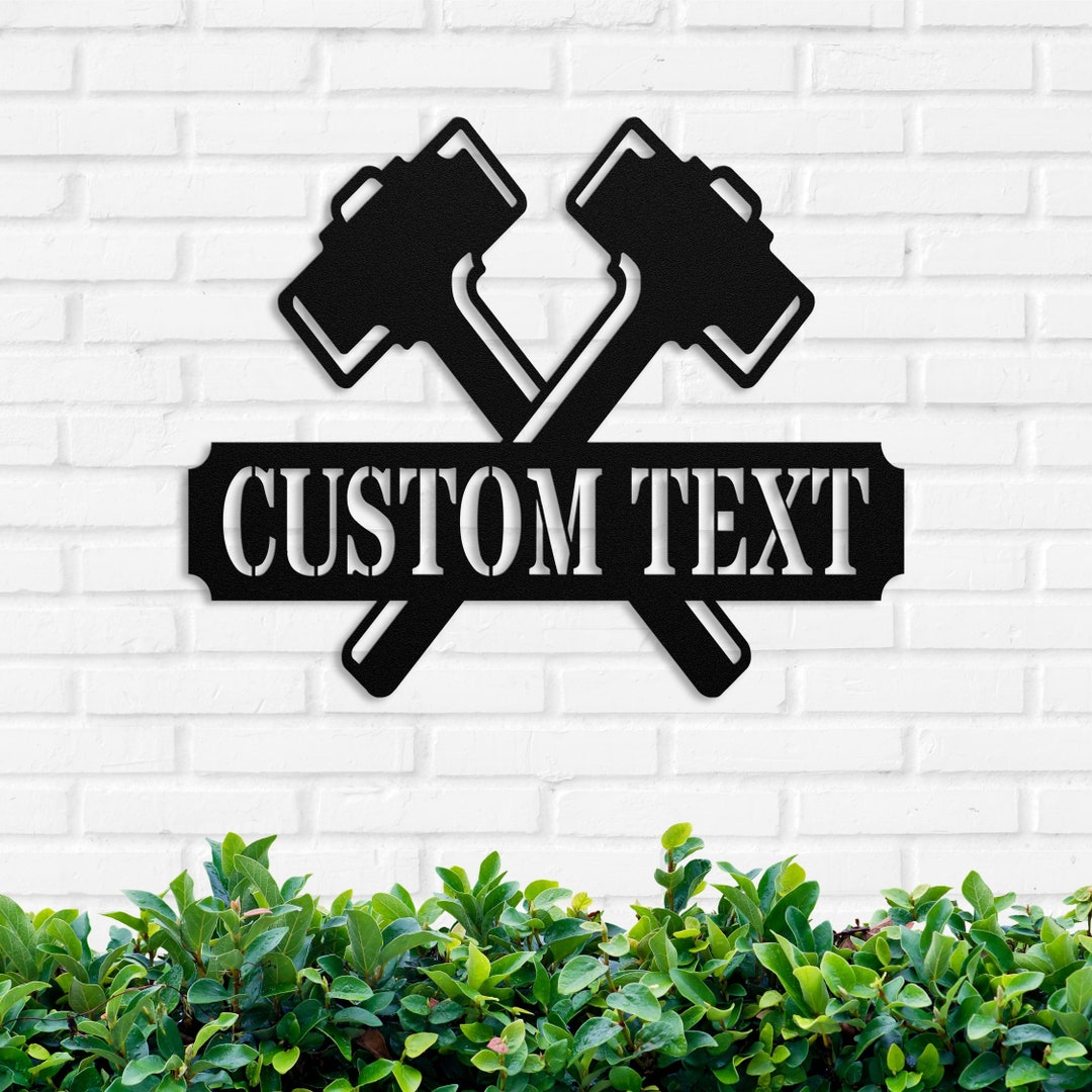 Custom Blacksmith Hammer Forge Metal Sign Home Forge Sign - Etsy