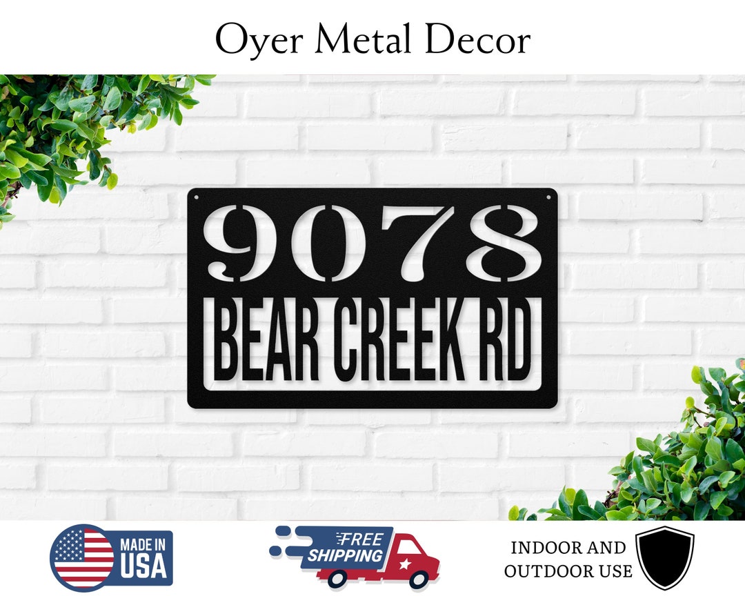 Personalized Metal Wall Art, Custom Modern Metal Home Sign, Metal Name ...