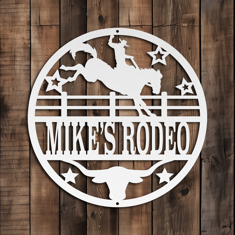Personalized Horse Name Metal Sign, Custom Rodeo Metal Sign, Horse Farm ...