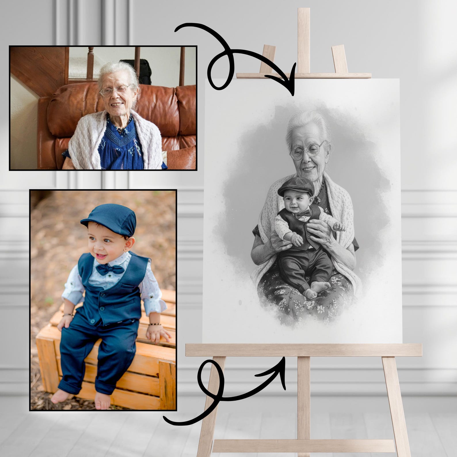 Add Loved One to Photo, Custom Canvas Print Memorial for Deceased ...