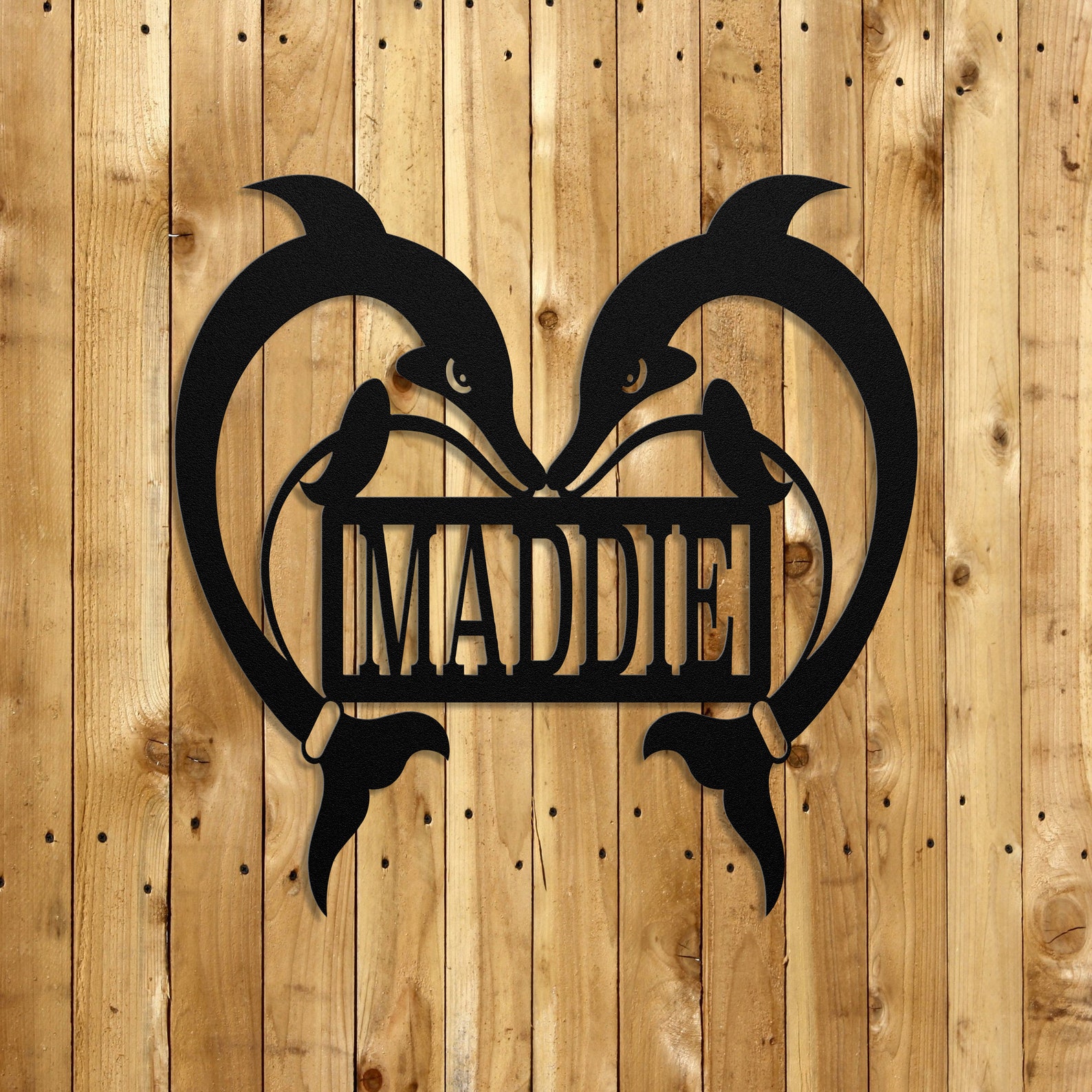 Personalized Metal Dolphin Sign, Dolphin Metal Art, Personalized Metal ...