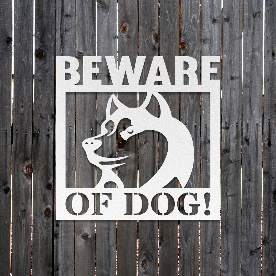 Beware of Dog Metal Sign Dog Caution Sign Gate Sign Dog - Etsy