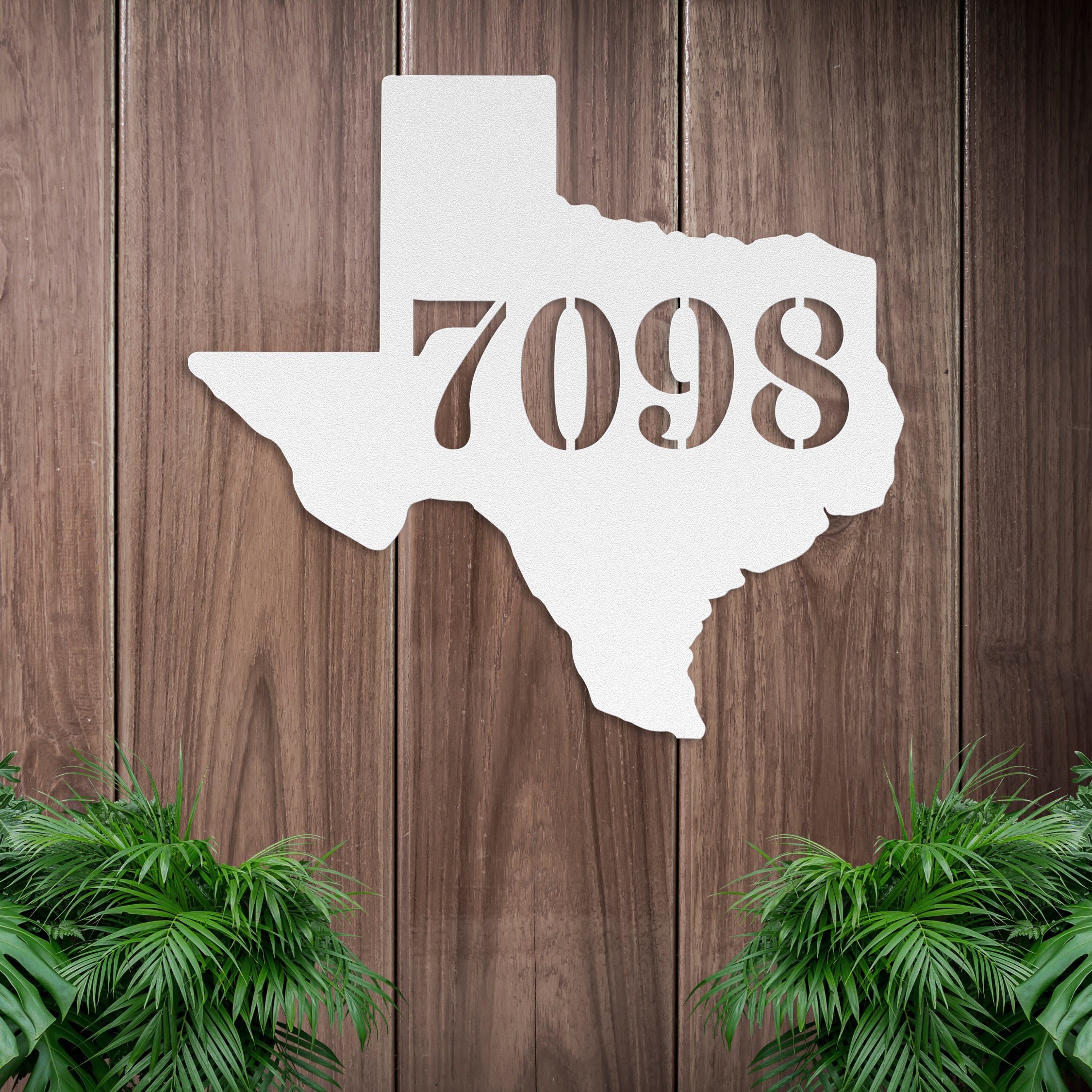 Personalized Texas Metal Address Sign, Custom Metal Sign, Outdoor Porch ...